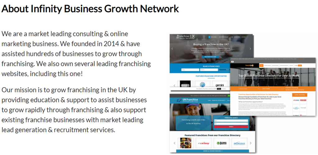 Infinity Business Growth Network | Franchise UK