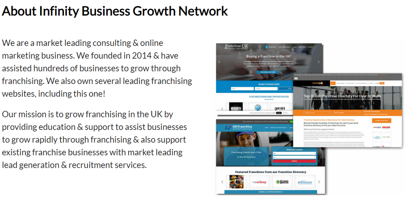 Infinity Business Growth Network | Franchise UK